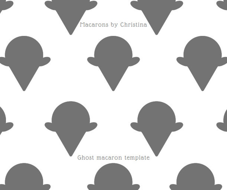 Ghost Macaron Template Printable Templates