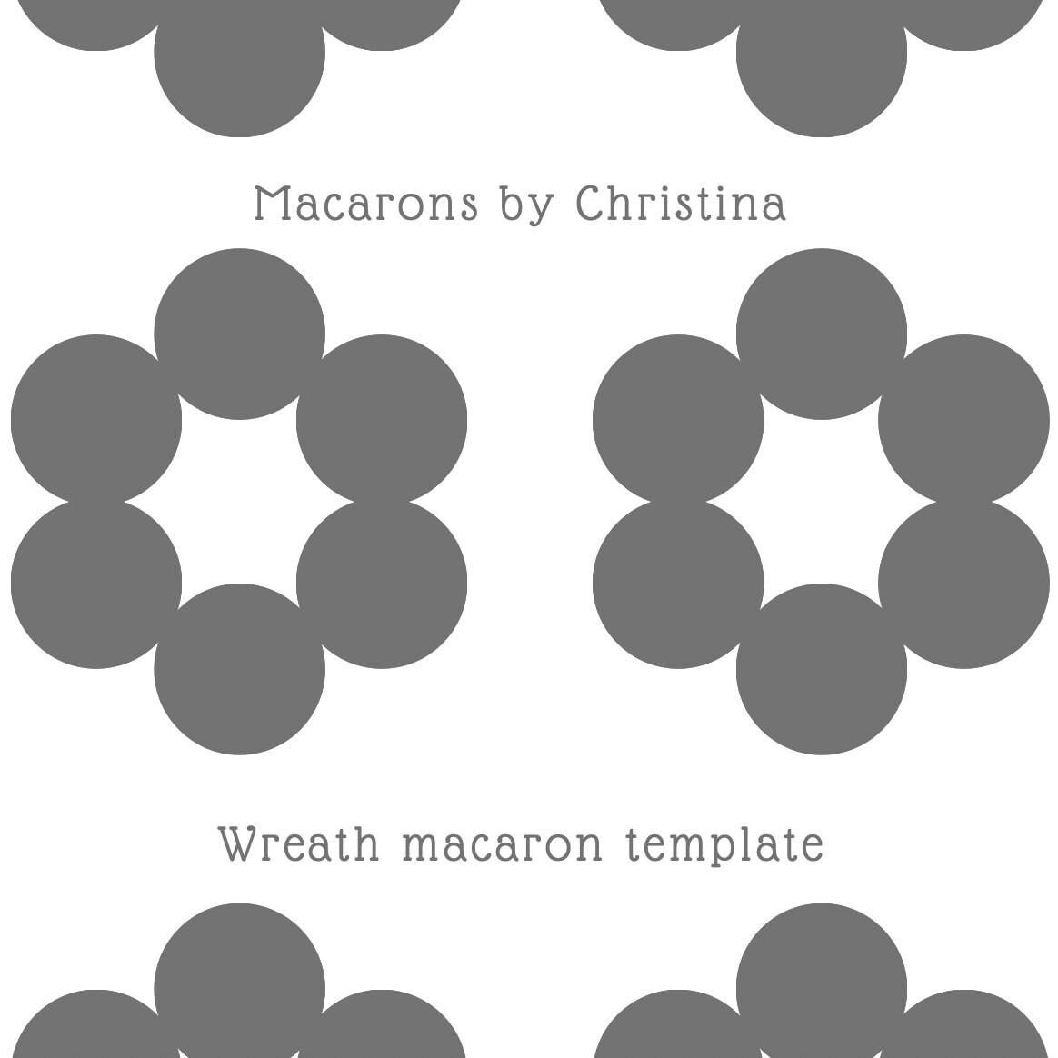 Wreath Macaron Template Etsy