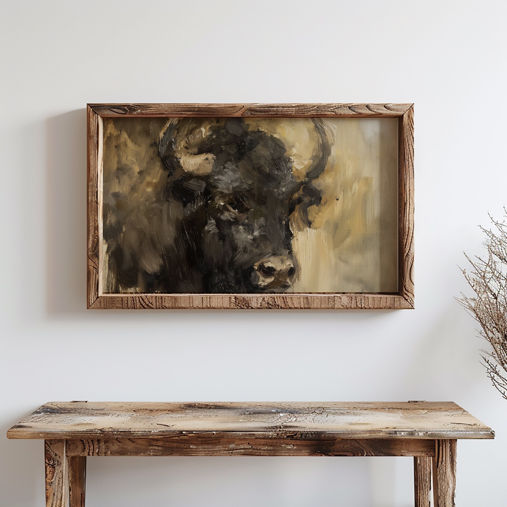 PRINTABLE Bison Oil Painting PRINTABLE Digital Download Earlsferry ...