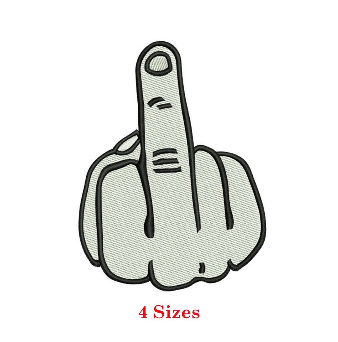 Middle Finger Machine Embroidery Design / Finger Sign / Human Finger ...
