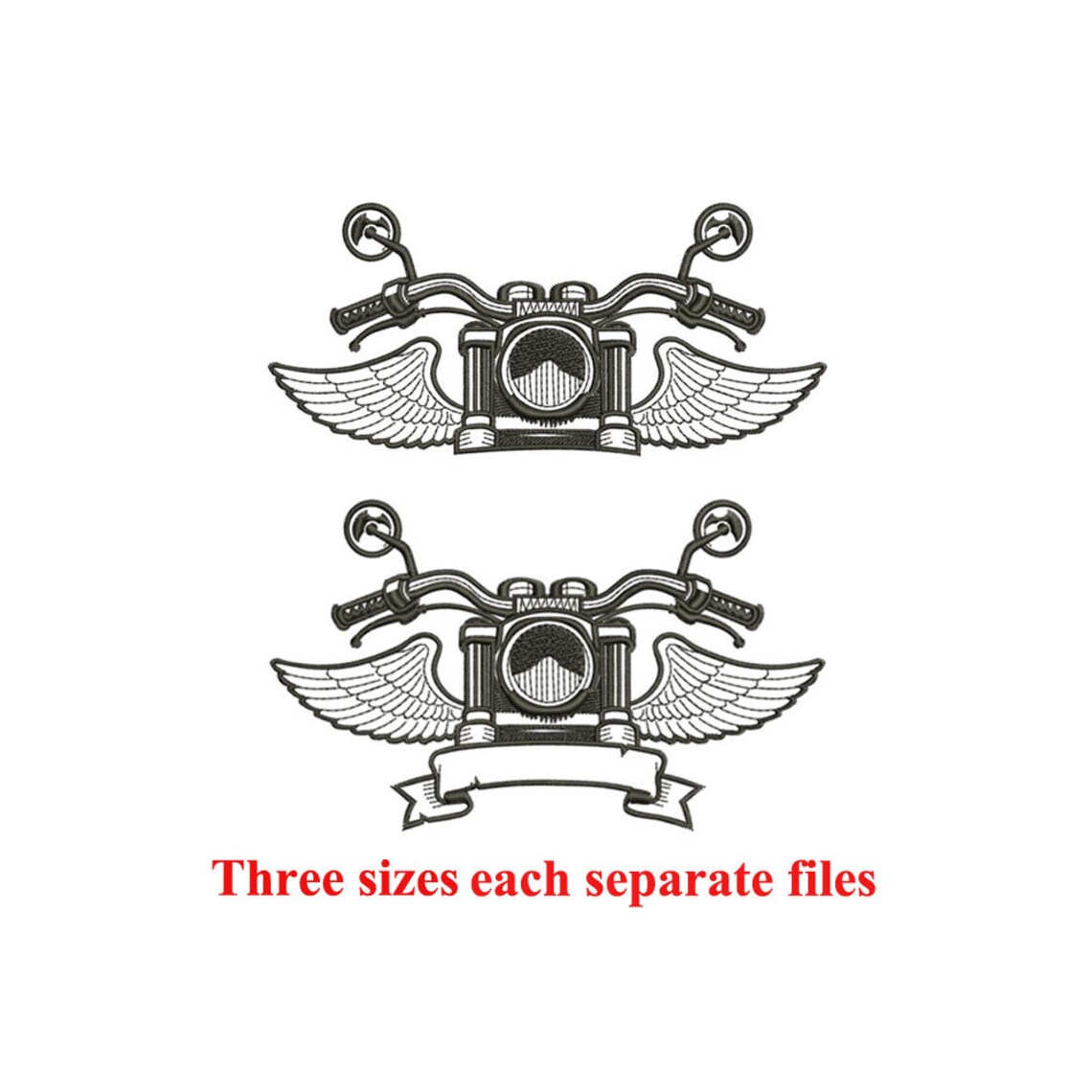 Motor Cycle Wings Machineembroidery / Motor Cycle /wings / - Etsy