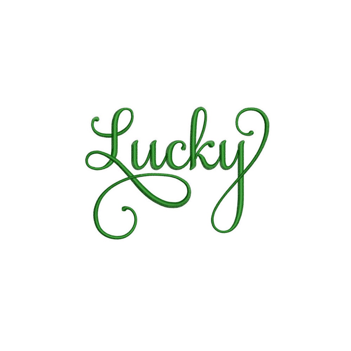 Lucky Text Machine Embroidery Design / Stpatrick Day / Lucky St'patrick ...