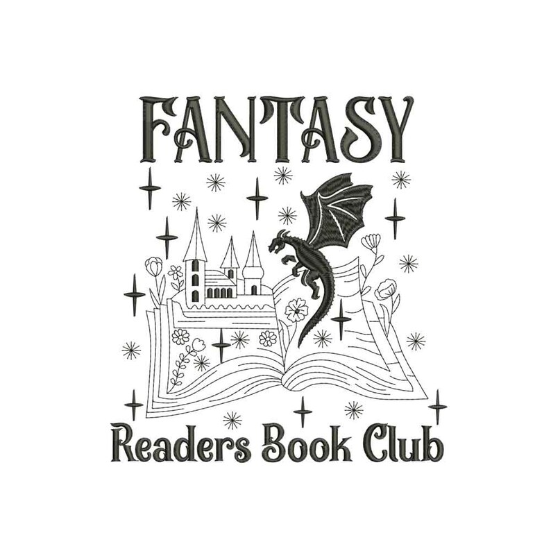 Fantasy Readers Book Club Machine Embroidery Pattern (digital File) - Etsy