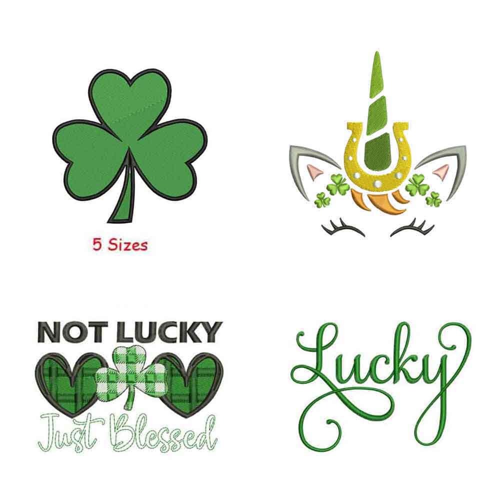 Not Lucky Just Blessed Machine Embroidery Design / St Patricks Day ...