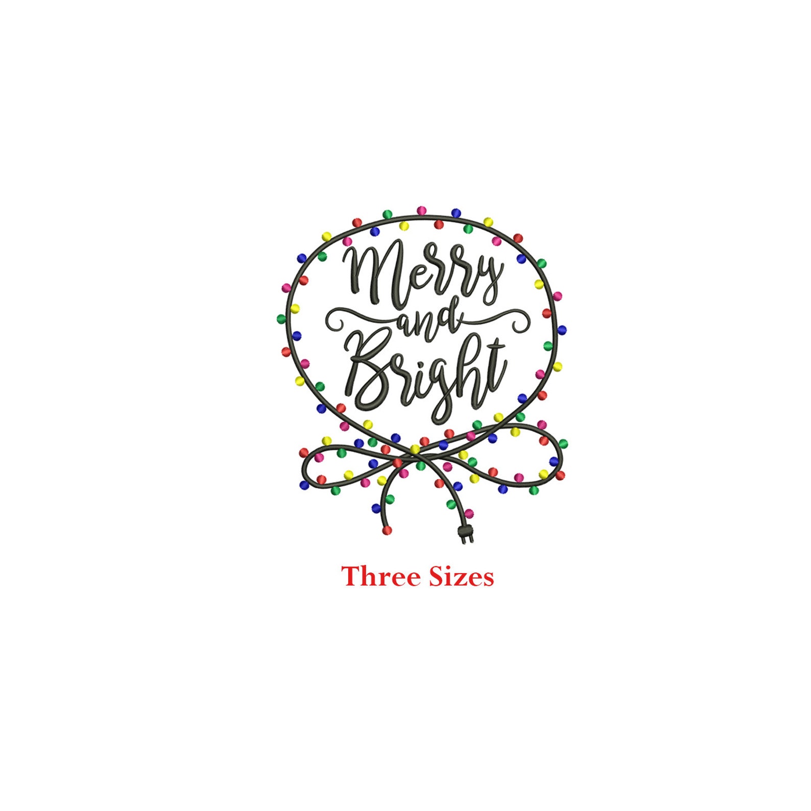Merry and Bright Machine Embroidery Design / Merry and Bright - Etsy