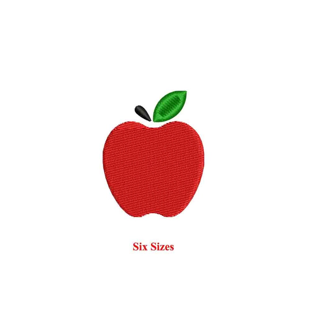 Apple Machine Embroidery Design / Apple Back to School - Etsy