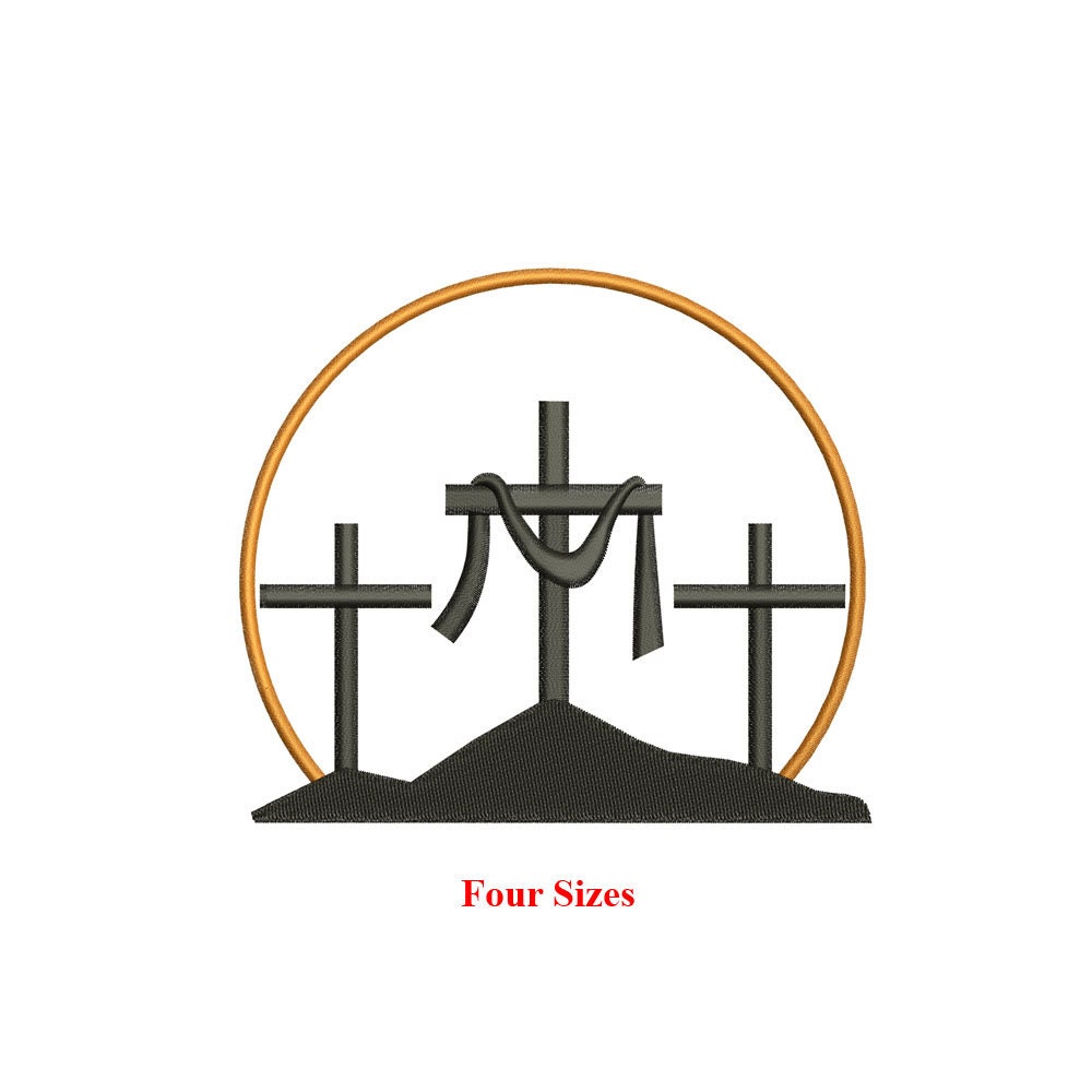 Calvary Crosses Machine Embroidery Design / Three Crosses / Religous ...