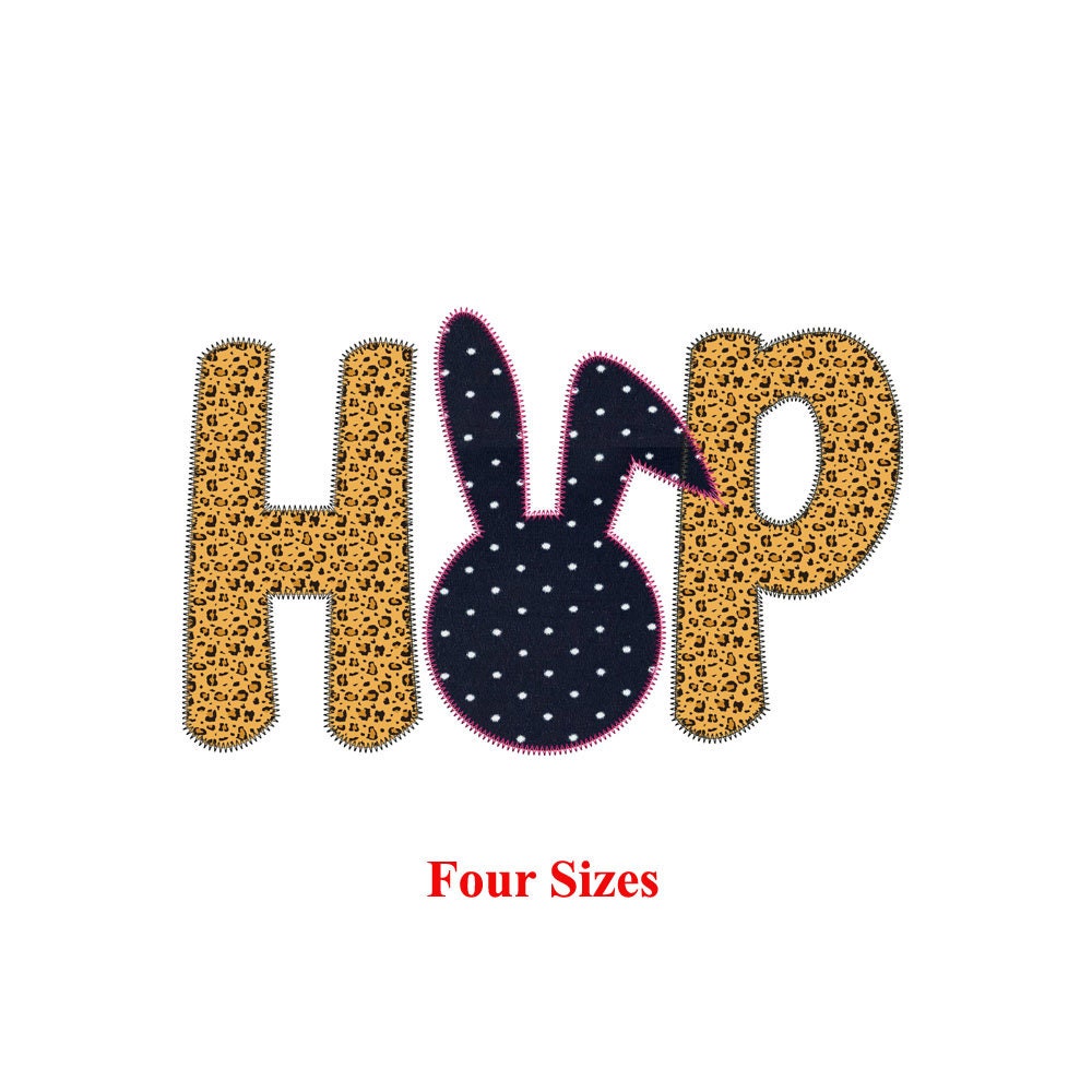Bunny Hop Edge Applique Machine Embroidery Design / Hop Bunny Ears ...