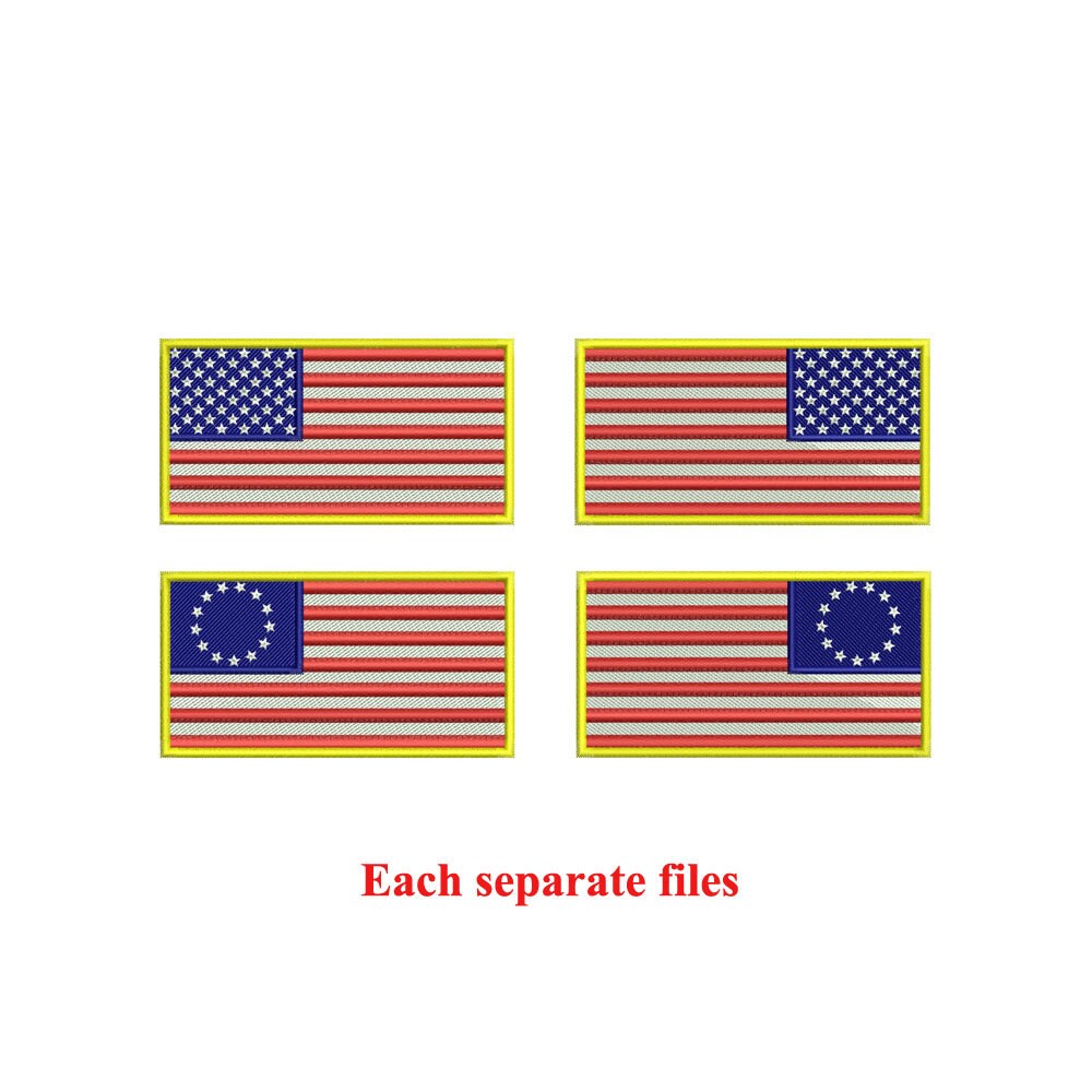 USA American Flag Reverse Left Right Shoulder Sleeve Patch Machine ...