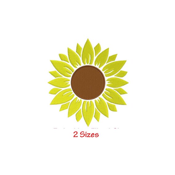 Sunflower Machine Embroidery Design / Sunflower / Flower / Two - Etsy