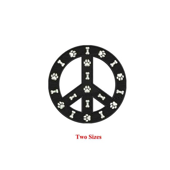 Paw Peace Machine Embroidery Design / Paw / Pets / Peace /two - Etsy