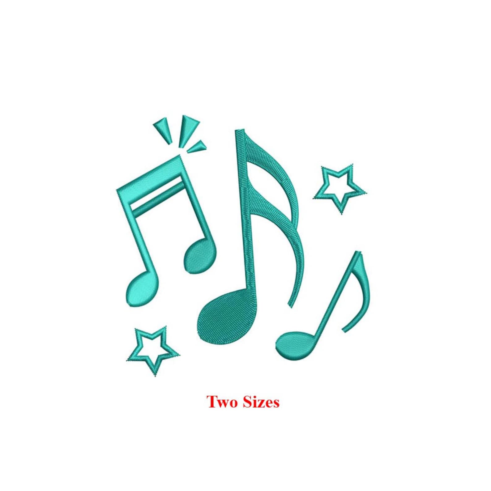 Music Note Machine Embroidery Design / Musical Notes / Two Sizes - Etsy