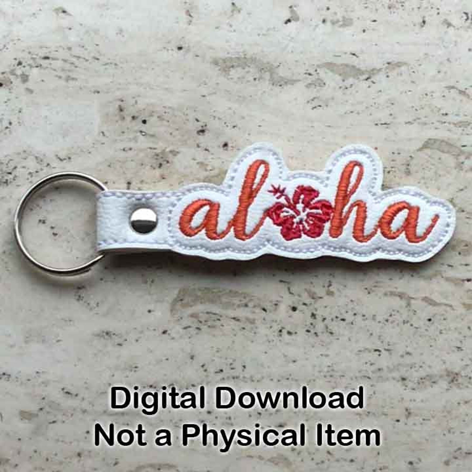 Buy ITH Aloha Key Fob Embroidery Pattern | Aloha Summer Snap Tab ...