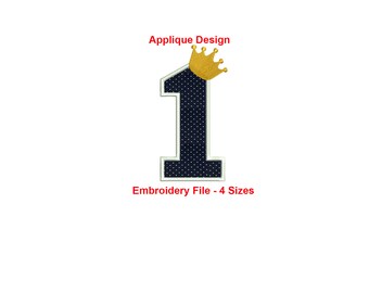 Applique Number One - Etsy