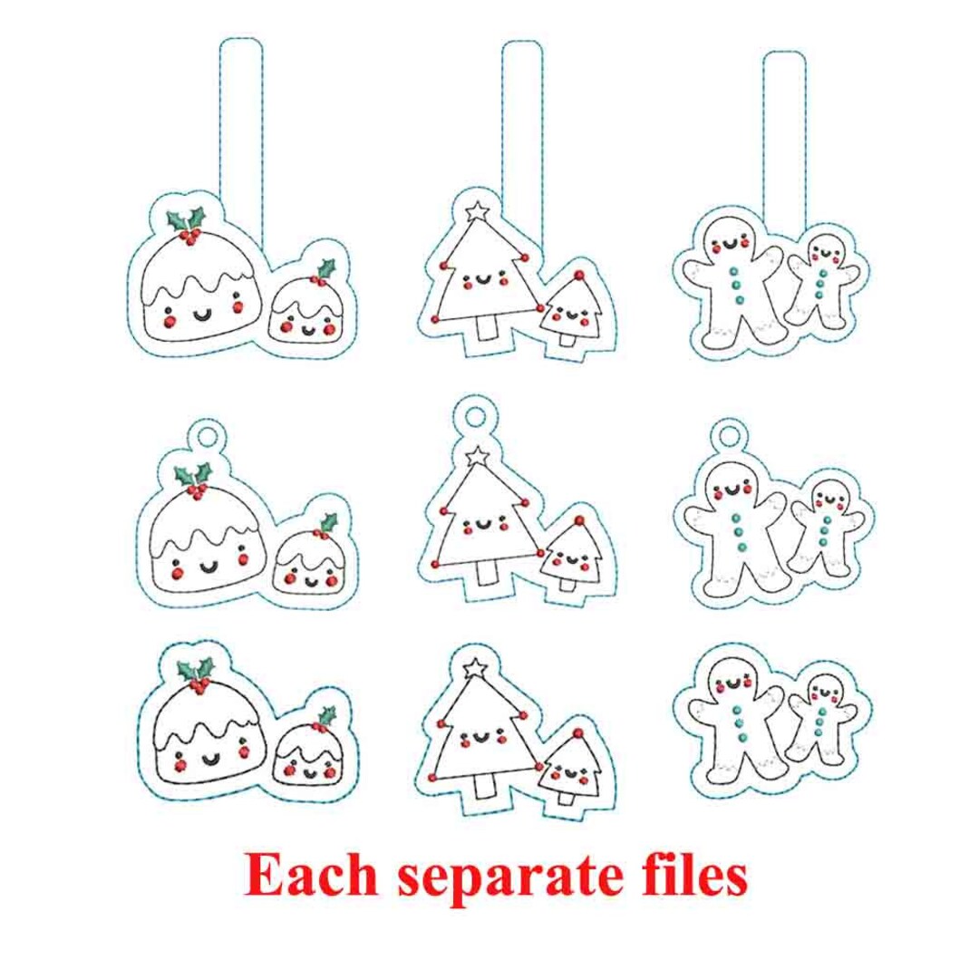 ITH Christmas Cup Cake Key Fob Machine Embroidery Design / Christmas ...