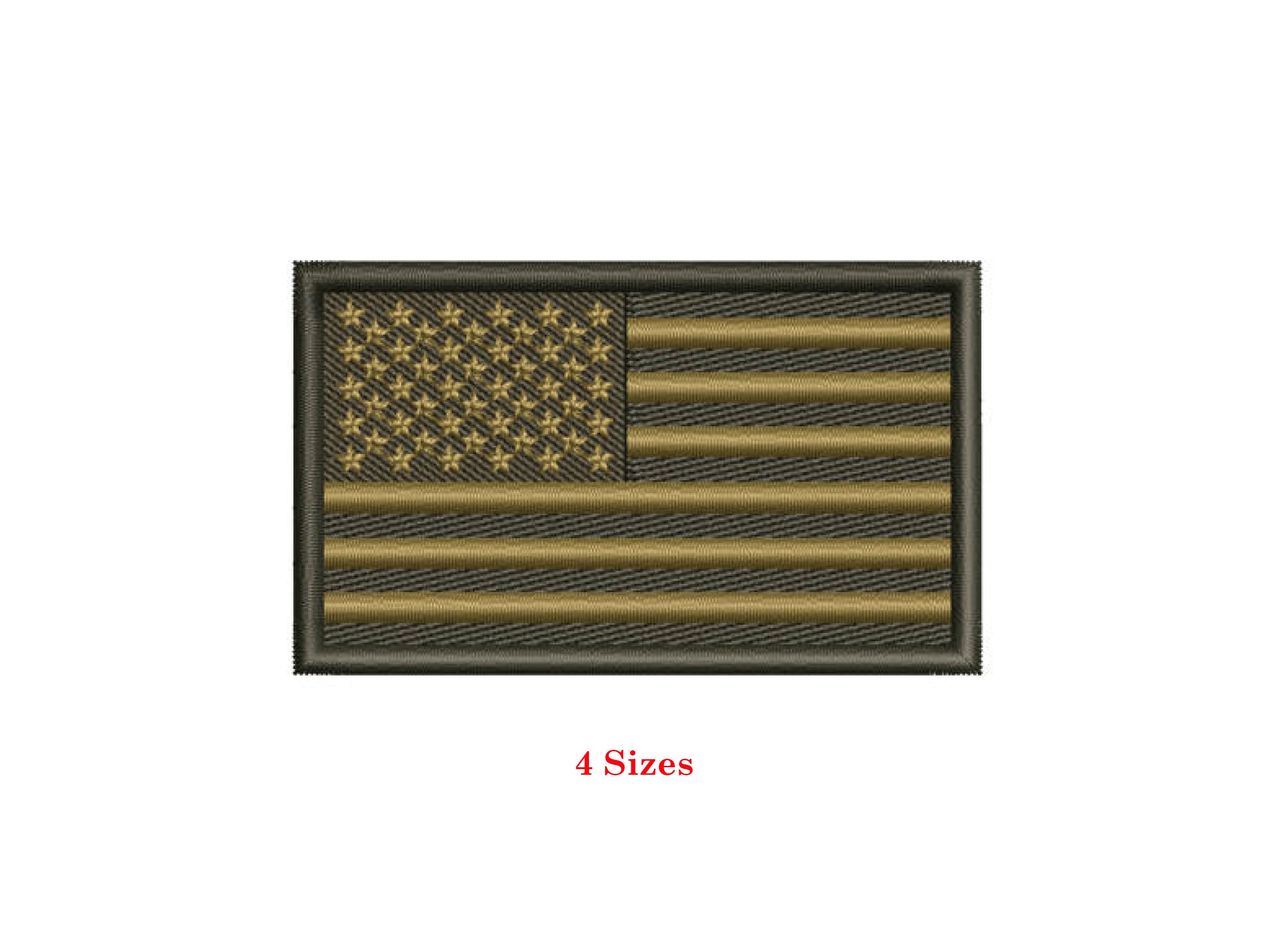 USA Flag Machine Embroidery Design / USA Flag Patch / USA Flag - Etsy