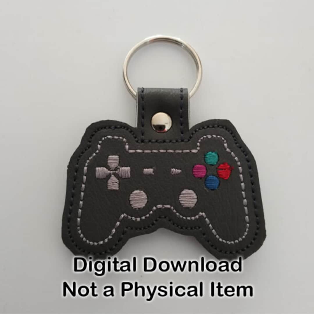 ITH Joystick Key Fob Embroidery Design | Kids Gift Feltie | Game ...