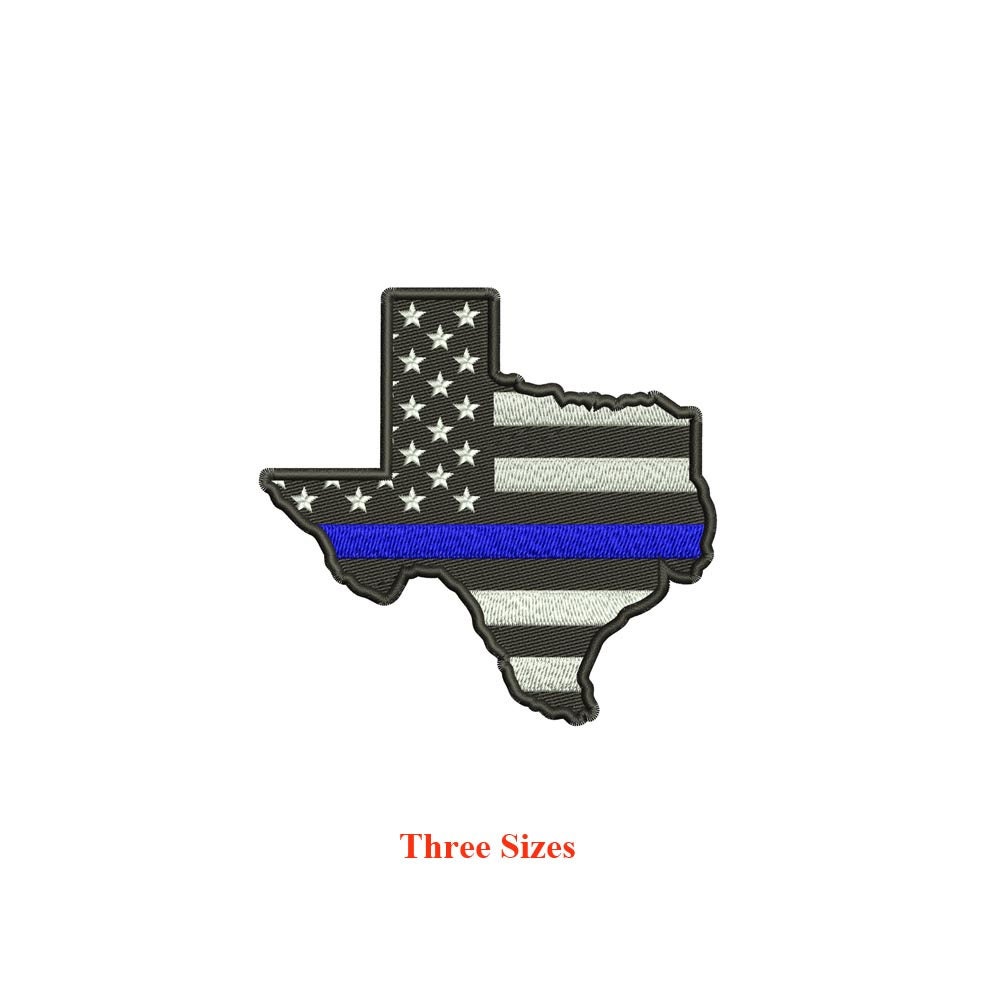 Texas Blue Line Flag Embroidery Design (digital Download) - Etsy