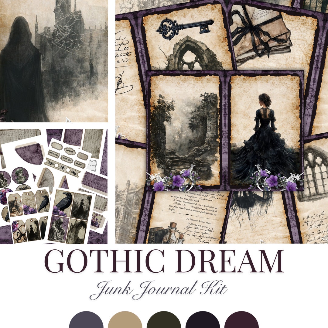 Junk Journal, Gothic Dream, Junk Journal Pages, Embellishments, Junk ...