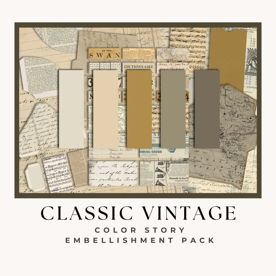 Junk Journal, Color Story Classic Vintage, Junk Journal Pages ...