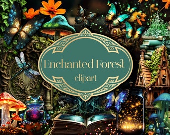 Mystical Enchanted Forest Clipart Bundle 15 Svg Png - Etsy
