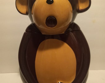 Vintage Monkey Cookie Jar - Etsy