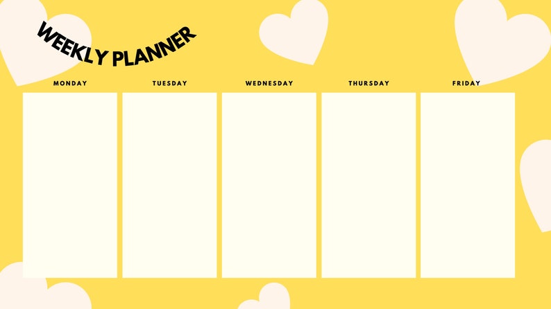 LOVE' WEEKLY PLANNER - Etsy