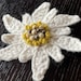Large Crochet Alpine Edelweiss With Wooden Breads, White Flower ...