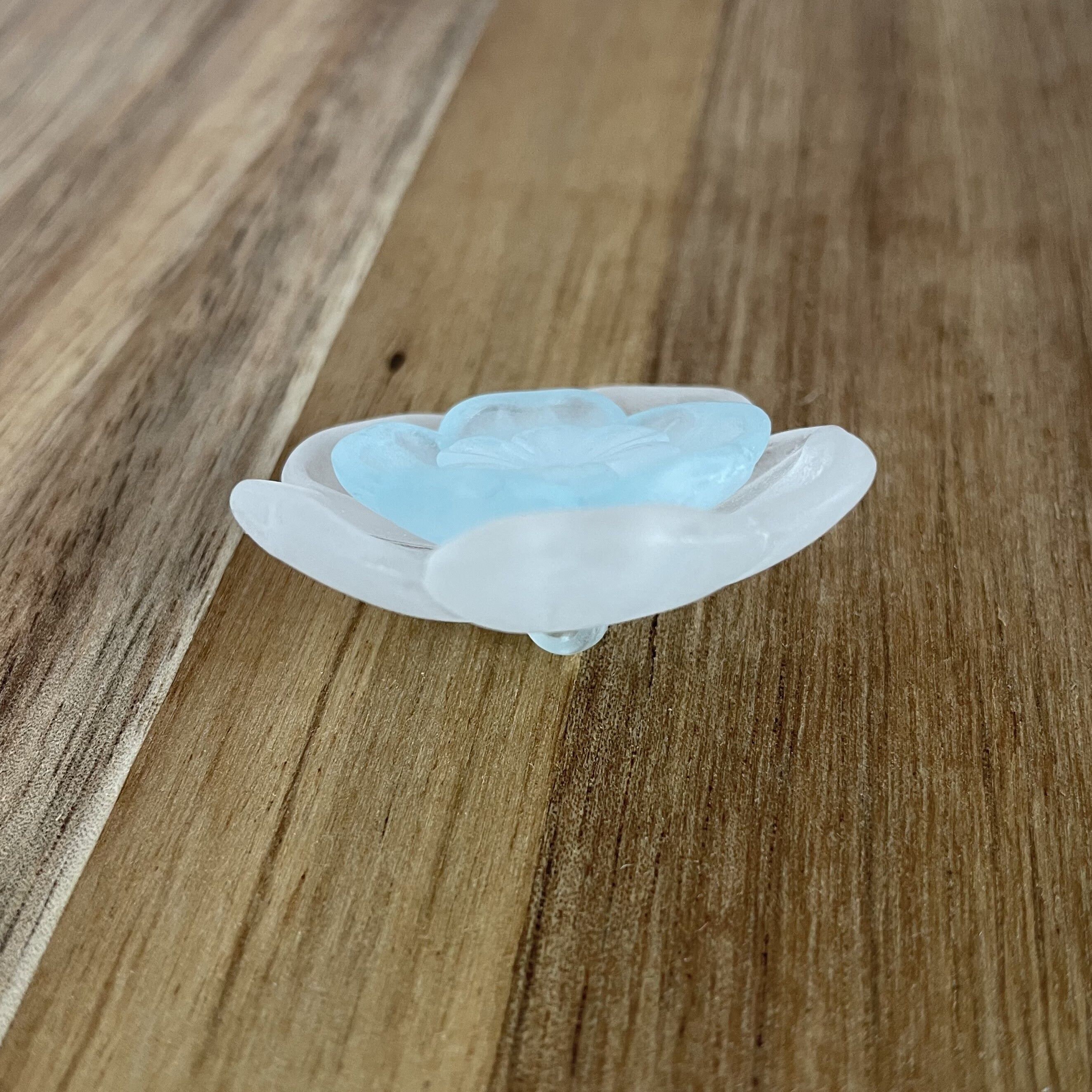 Large Blue Button, Flower Shaped Craft Accessory, Ideal for DIY Sewing ...