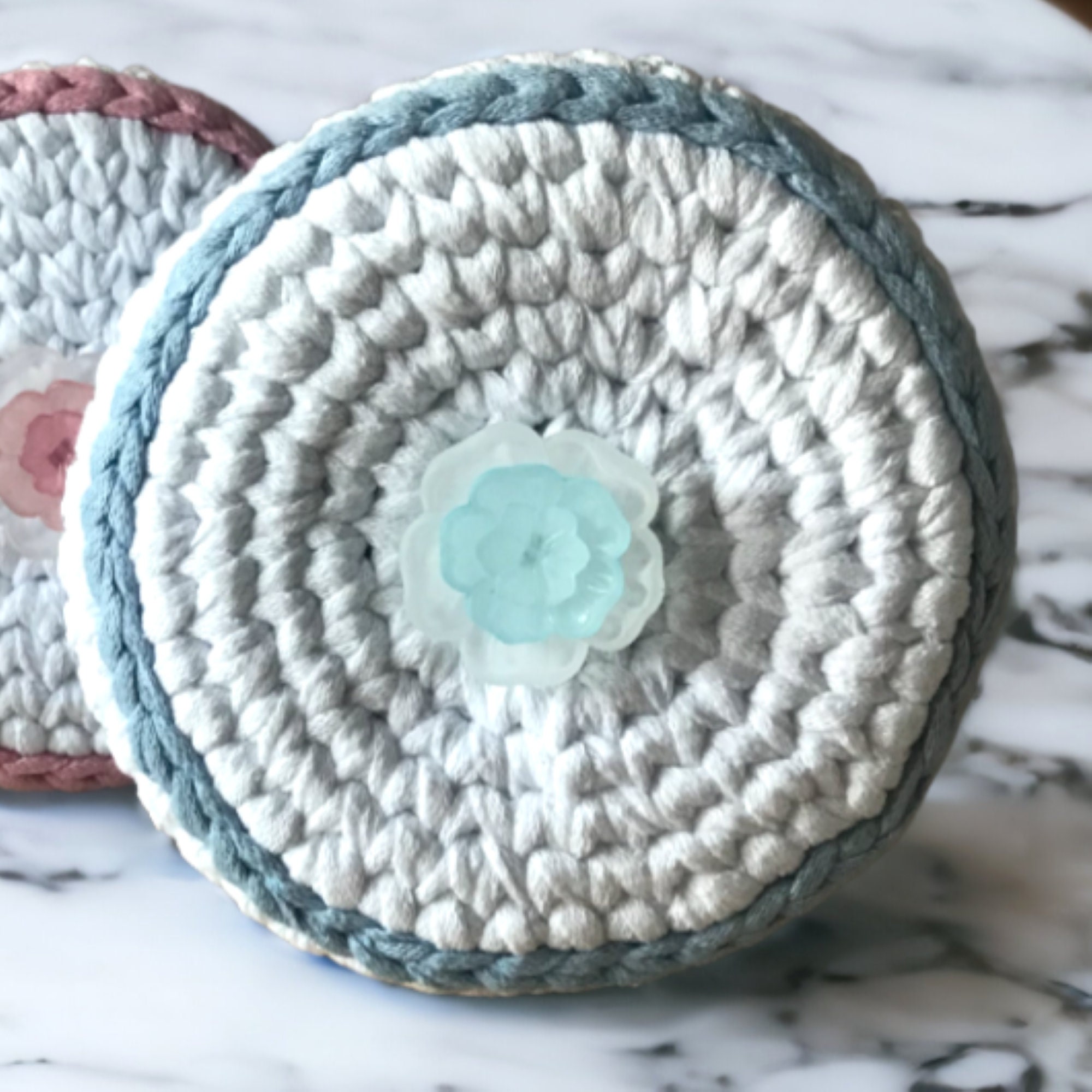 Large Blue Button, Flower Shaped Craft Accessory, Ideal for DIY Sewing ...