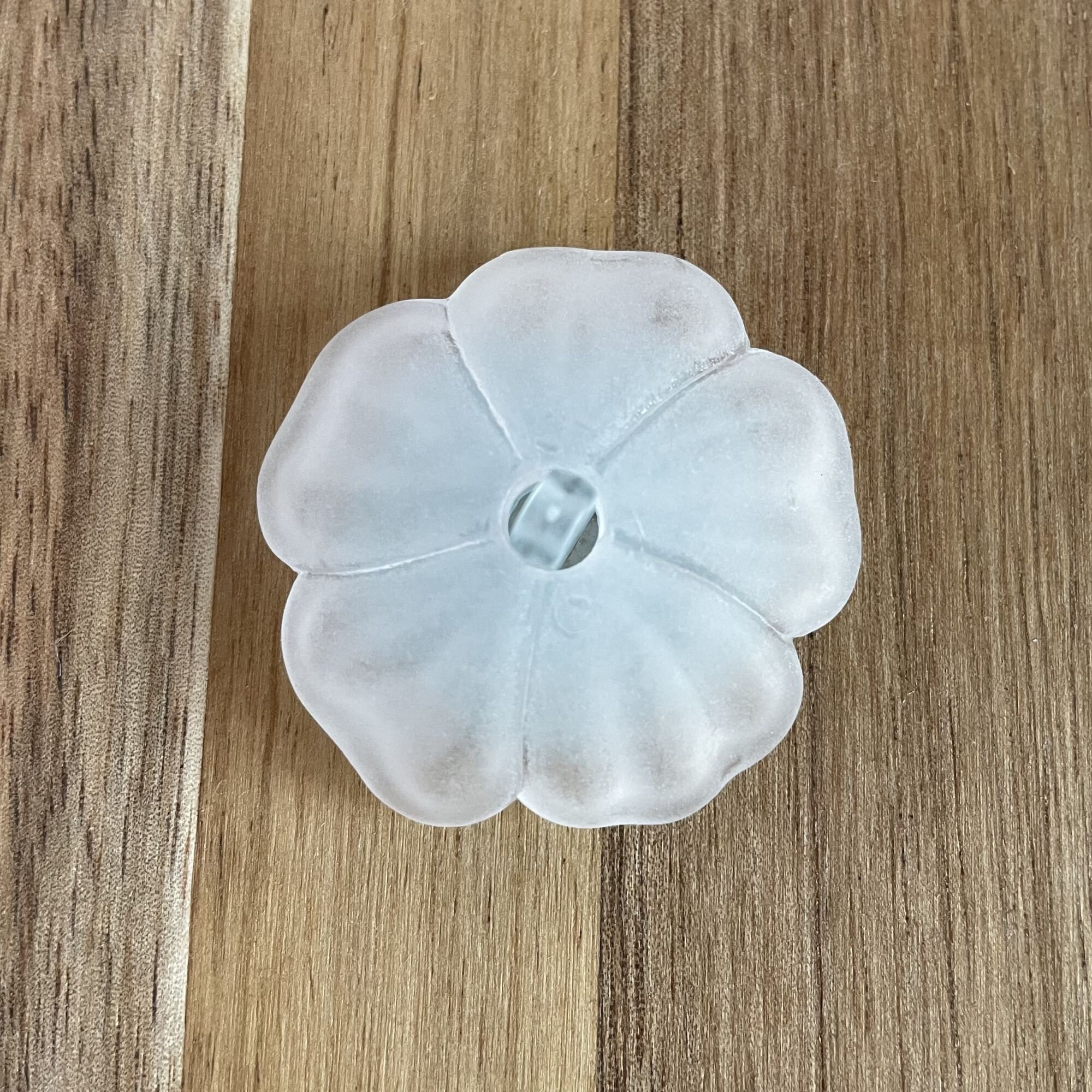 Large Blue Button, Flower Shaped Craft Accessory, Ideal for DIY Sewing ...