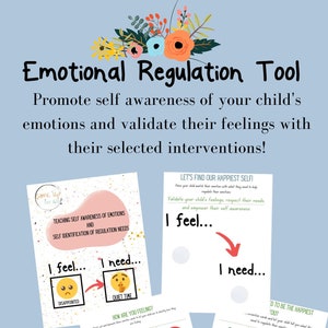 Emotion Regulation Tool---calm Down Printable Strategy for Toddlers ...