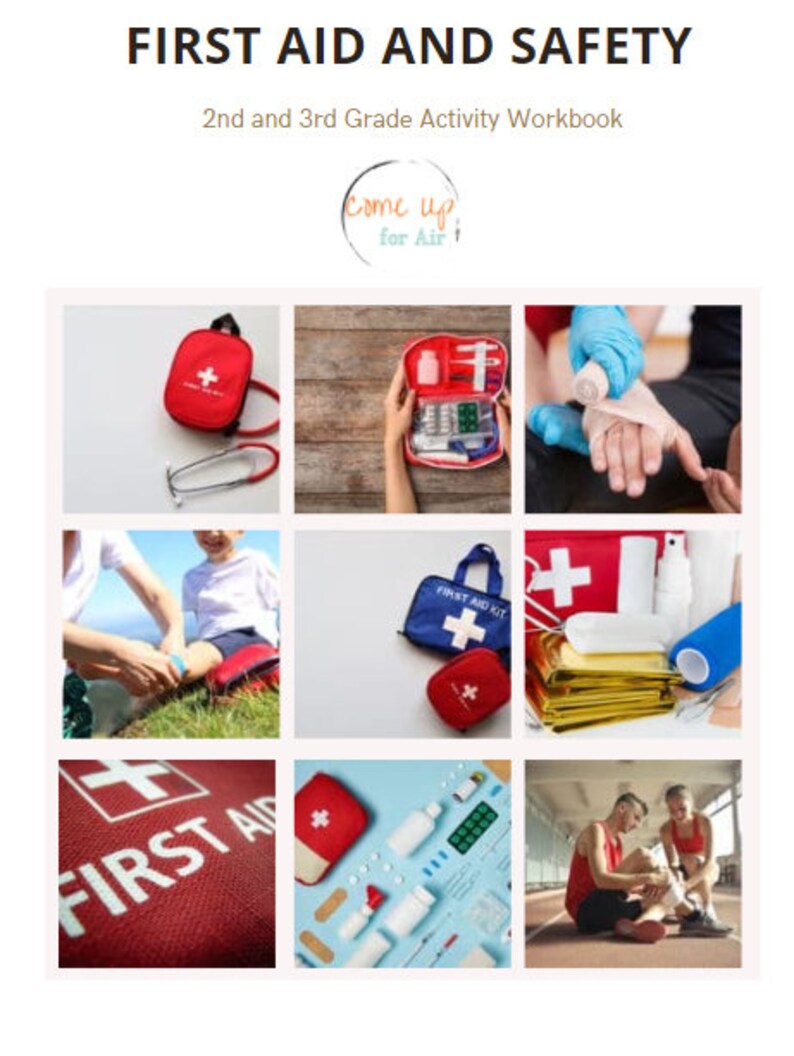 2nd and 3rd Grade First Aid and Safety Activity Workbook---homeschool ...