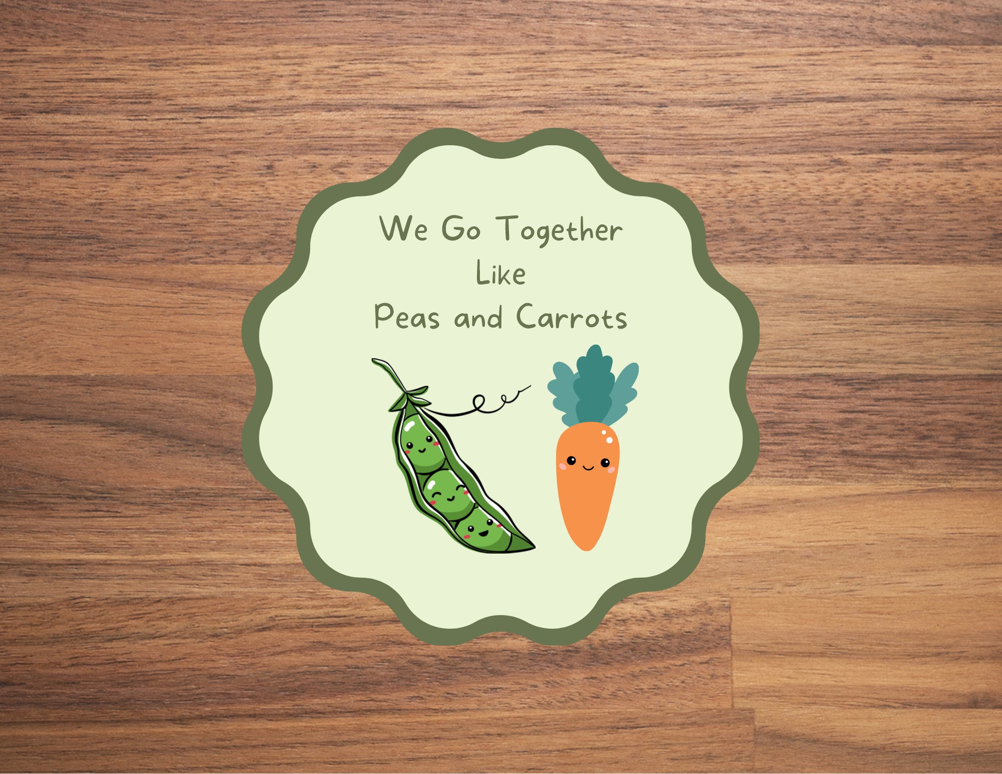 We Go Together Like Peas and Carrots SVG - Etsy