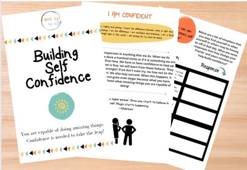 1st- 6th Grade Building Self Confidence Lesson - Etsy