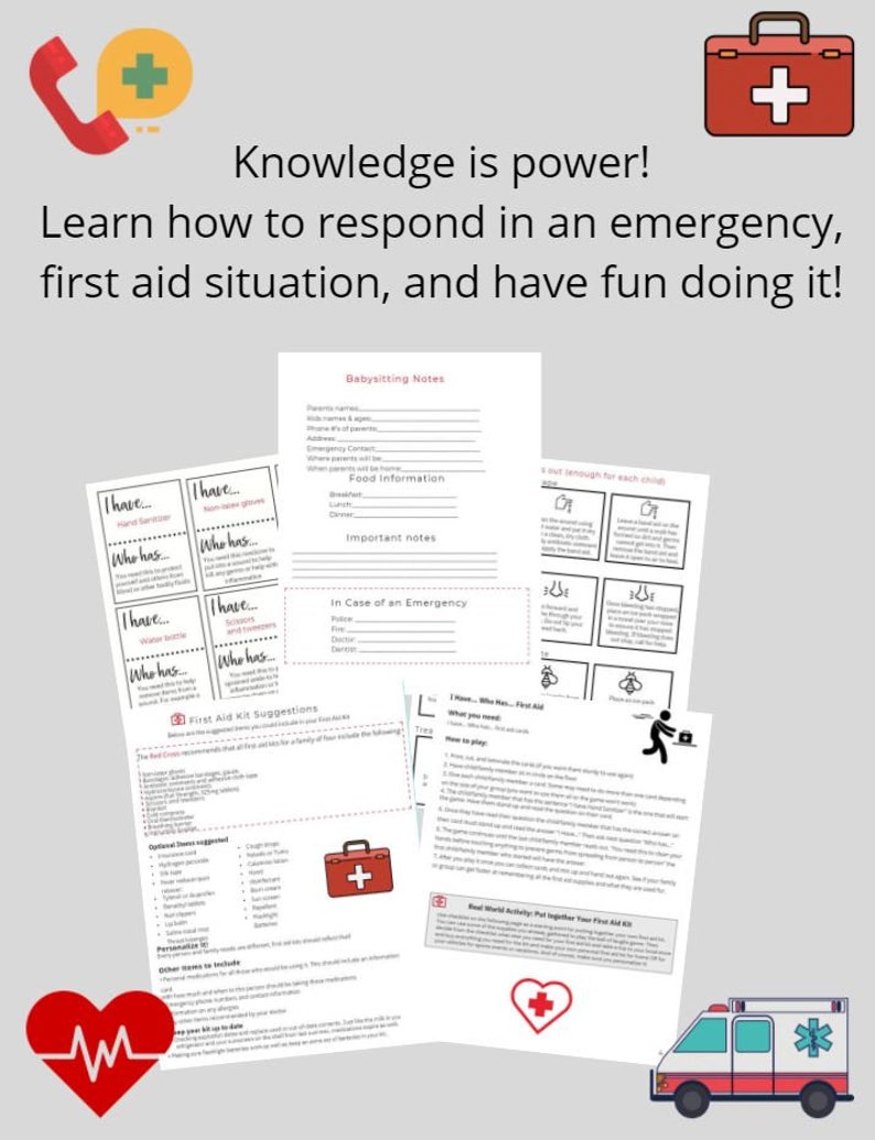6th Through 8th Grade First Aid, Safety, and Responding to an Emergency ...