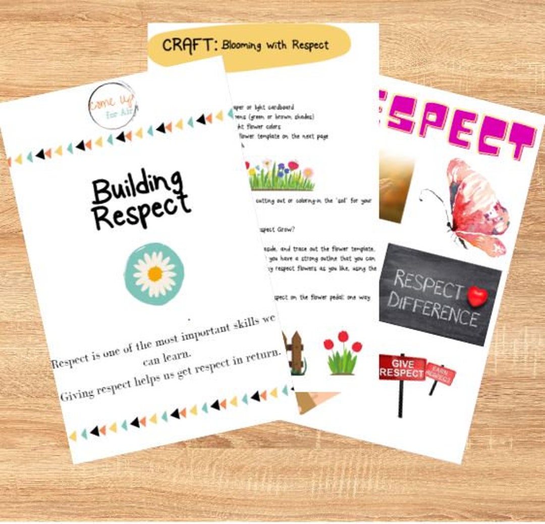 1st- 6th Grade Building Respect Lesson - Etsy