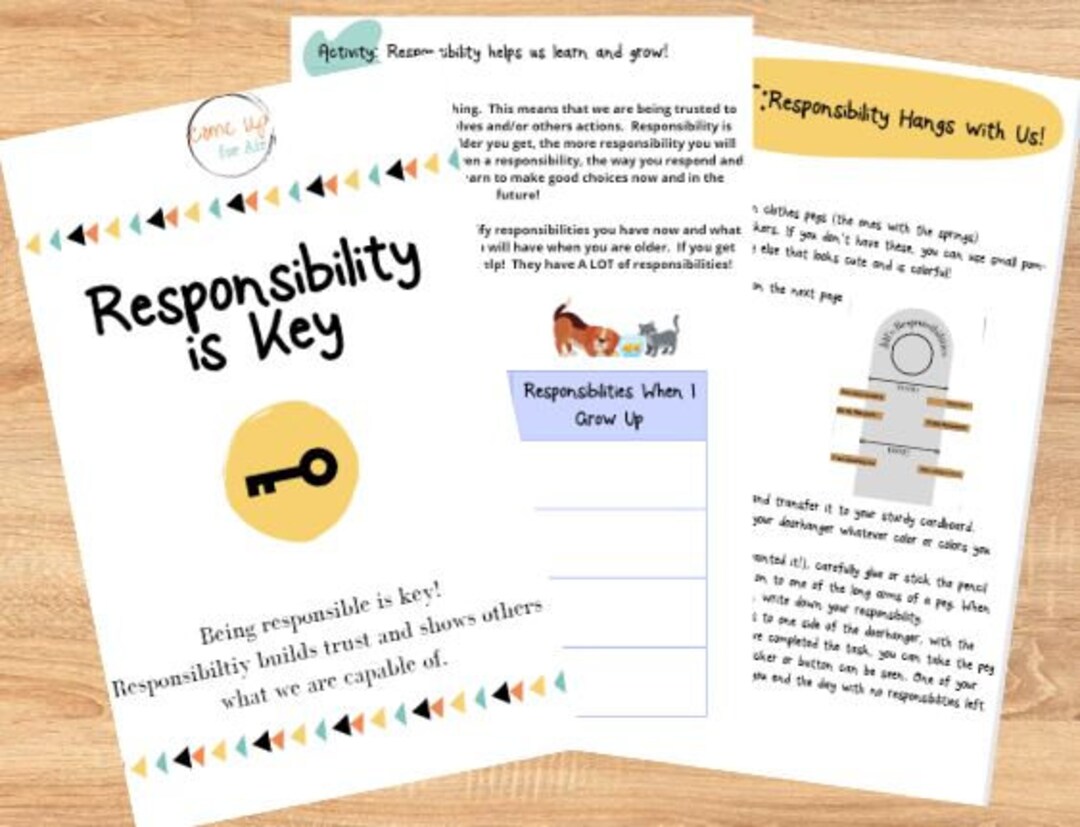 1st 6th Grade Building Responsibility Lesson - Etsy