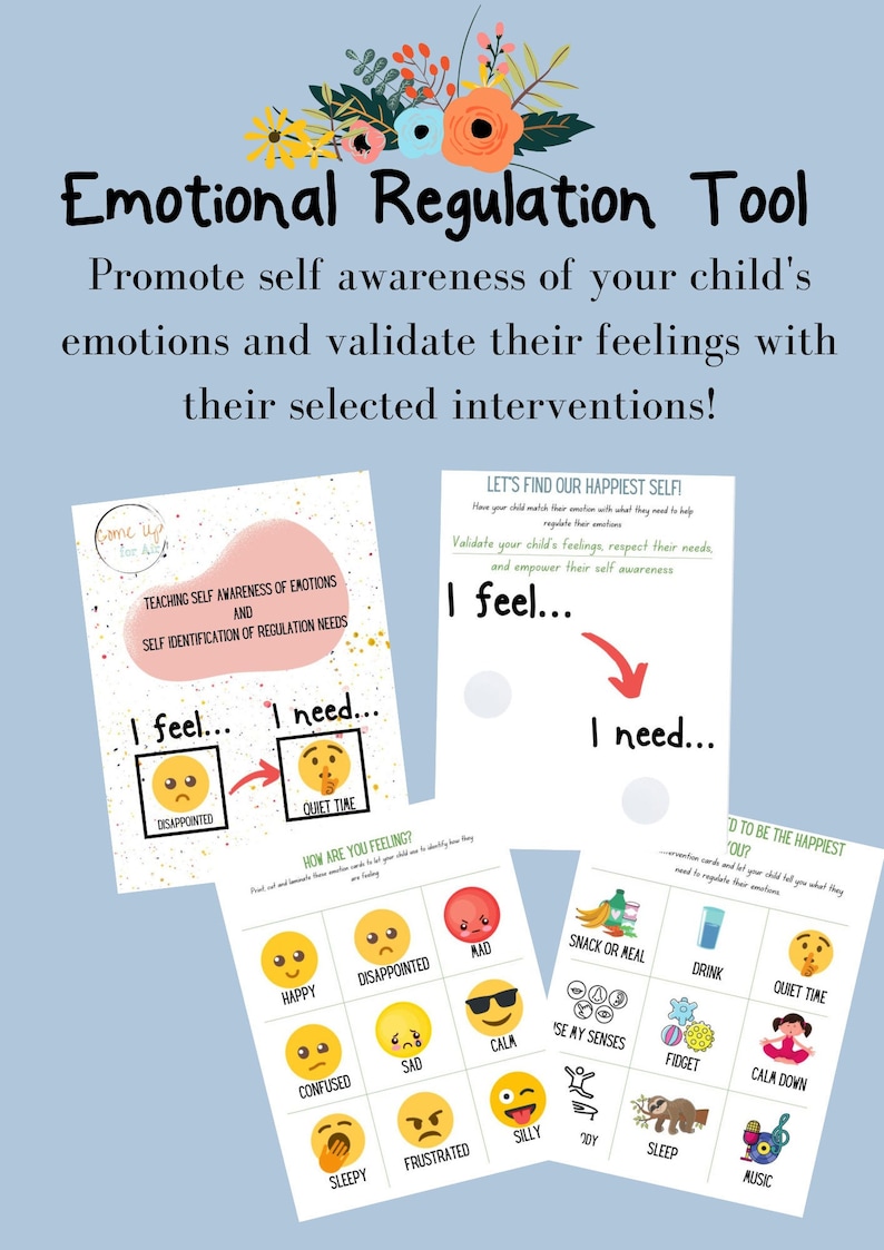Emotion Regulation Tool---calm Down Printable Strategy for Toddlers ...