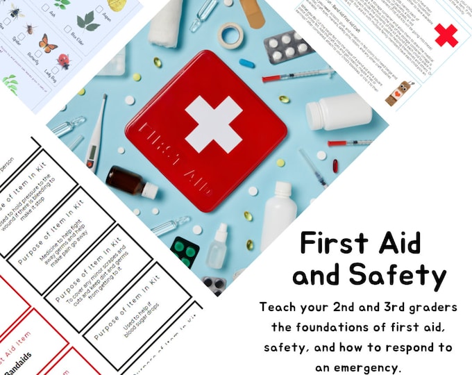 2nd and 3rd Grade First Aid and Safety Activity Workbookhomeschool7-9 ...