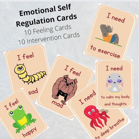Emotional Regulation Self Identification Cardskids | Etsy