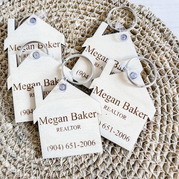 Realtor Keychain - Etsy