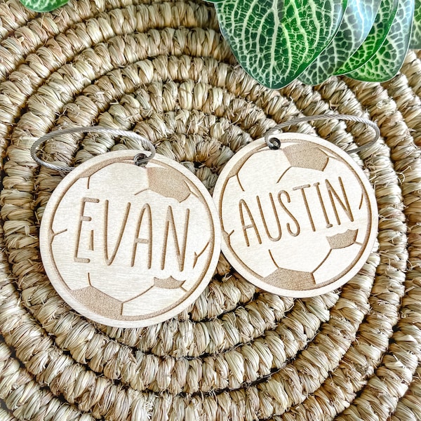 Soccer Name Tag for Bag - Etsy