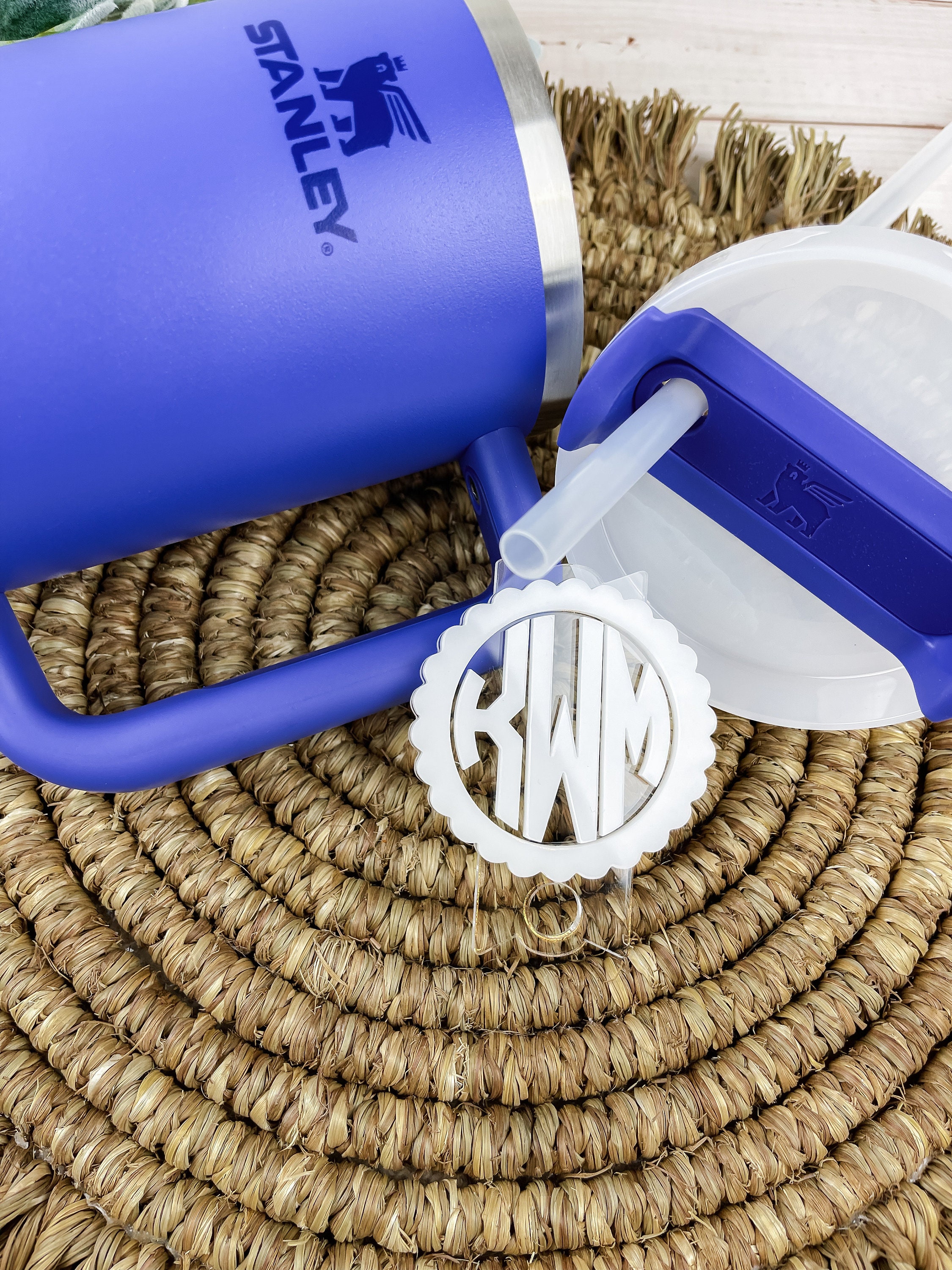 Monogram Stanley Tumbler Topper, Stanley Name Plate 30oz, Personalized ...