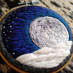 Full Moon Over Snow - Etsy