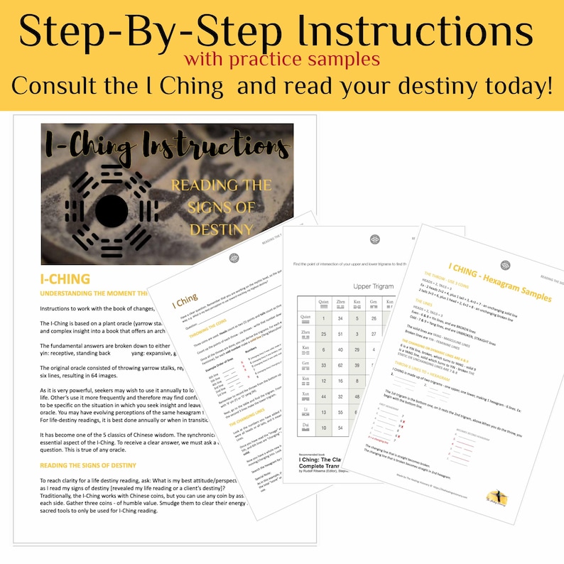 I Ching Instructions: Cast Your Own Hexagram Now With Coins, Step-by ...