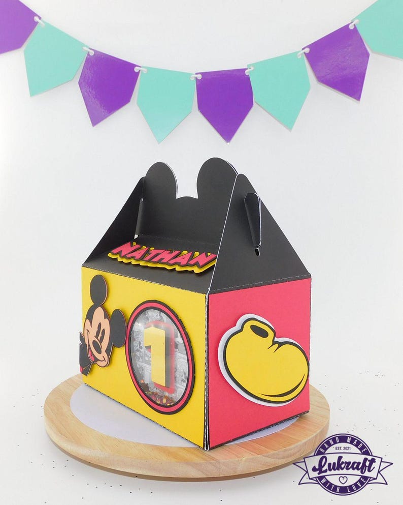 3D Customizable Shaker Mickey Mouse Party Favor, Favor Bags, Treat Box ...