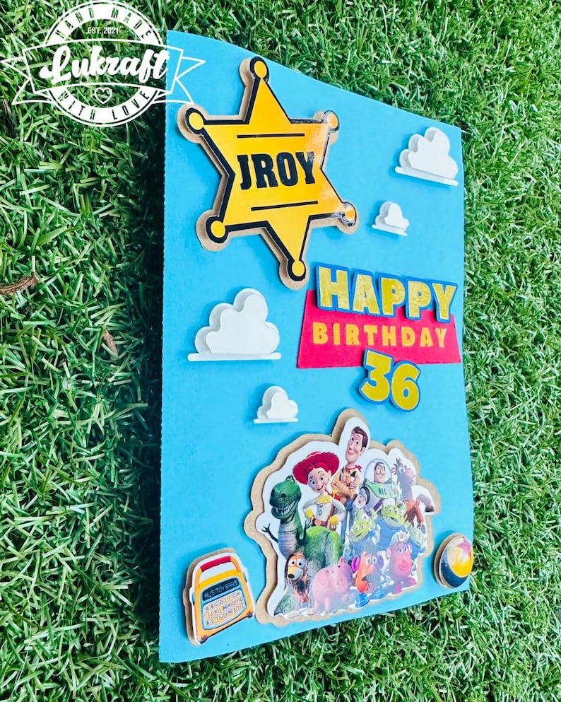 Toy Story Birthday Card Personalized and Handcrafted - Etsy