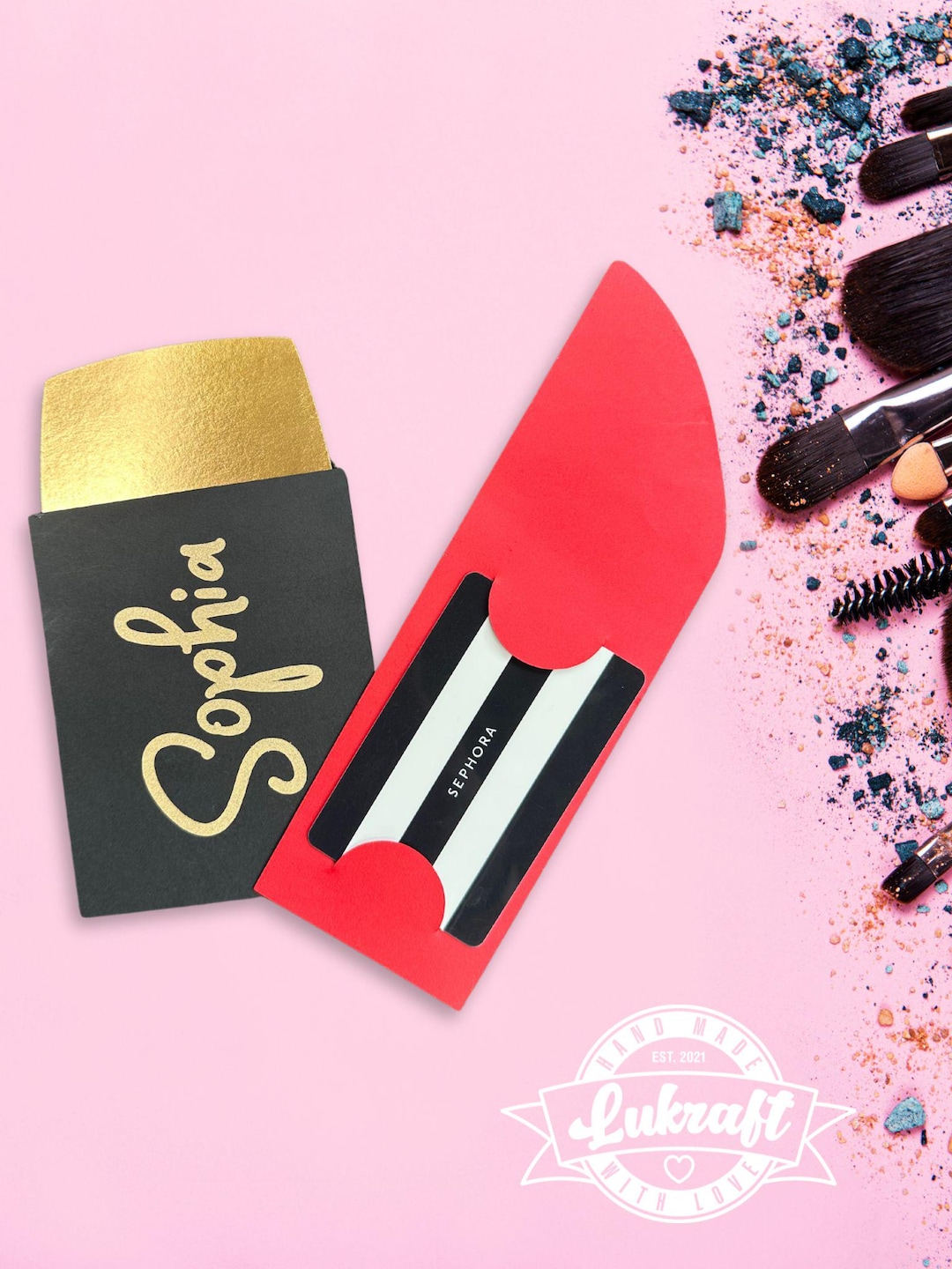 Chic Lipstick Gift Card Holder: Makeup Lover Keepsake - Etsy