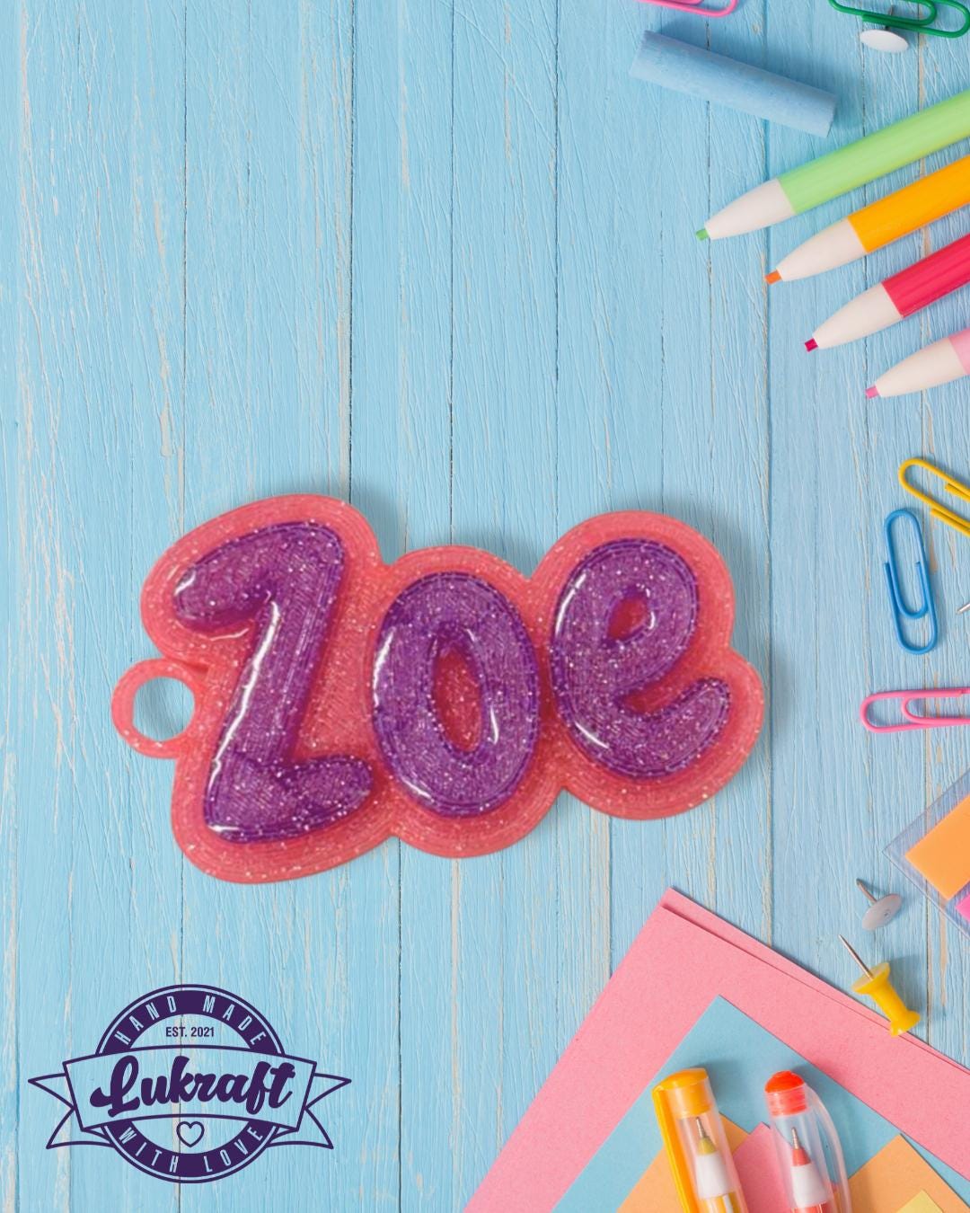 Custom 3D Printed Name Tag – Two Colors – Personalized Keychain - Etsy